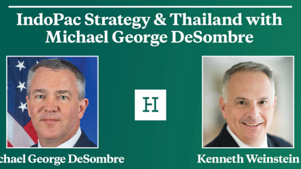 Virtual Event | IndoPac Strategy & Thailand with Michael George ...