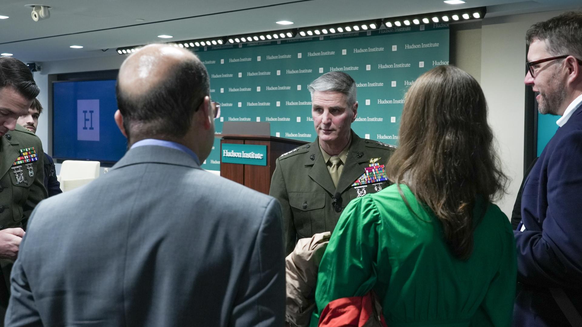 General Chris Mahoney, assistant commandant of the Marine Corps, sat ...