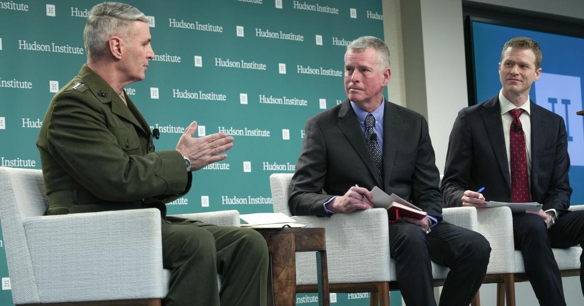 General Chris Mahoney, assistant commandant of the Marine Corps, sat ...