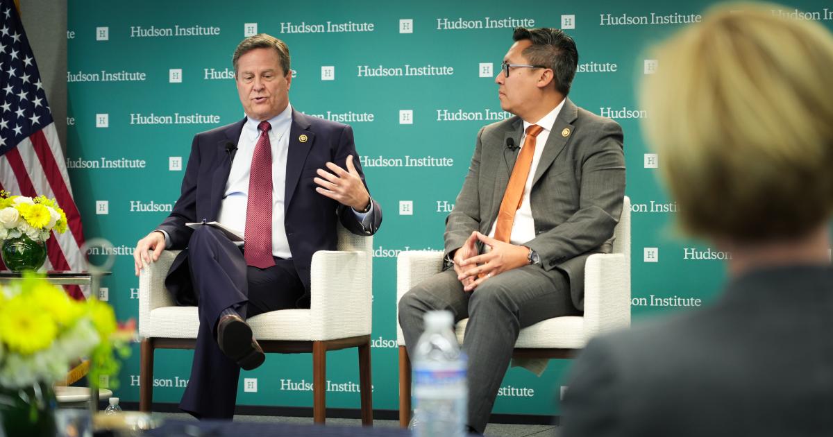At a Hudson event, Congressmen Donald Norcross (D-NJ) and Vince Fong (R ...