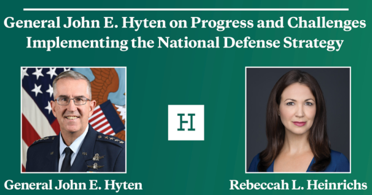 Video Event | General John E. Hyten on Progress and Challenges ...