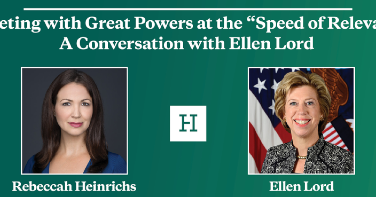 Video Event | Competing with Great Powers at the “Speed of Relevance ...