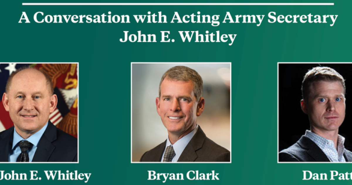 Virtual Event | A Conversation with Acting Army Secretary John E ...