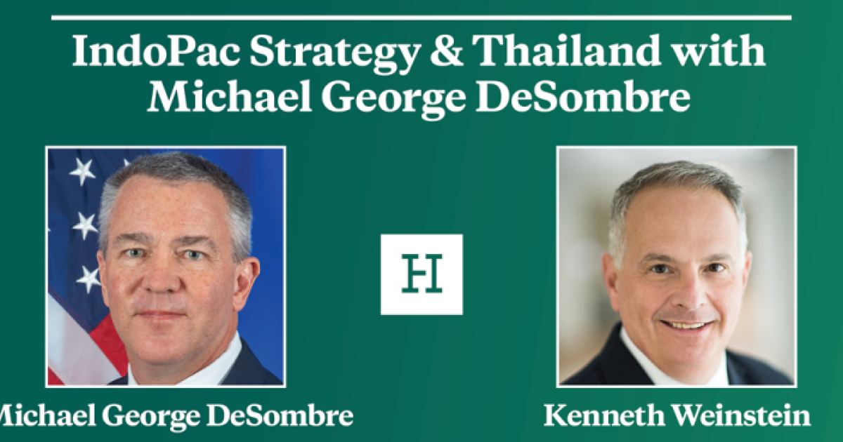 Virtual Event | IndoPac Strategy & Thailand with Michael George ...